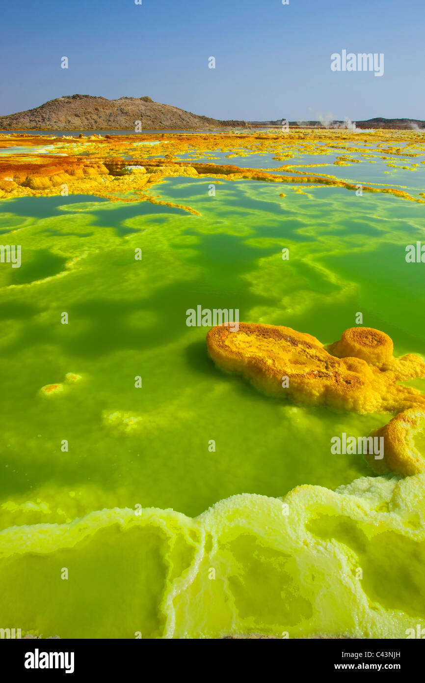 Dallol, Africa, Ethiopia, Afar region, Afgar, Danakil, desert, volcano ...