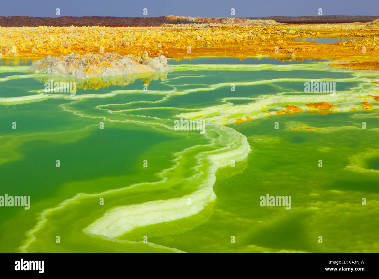 Dallol, Africa, Ethiopia, Afar region, Afgar, Danakil, desert, volcano ...