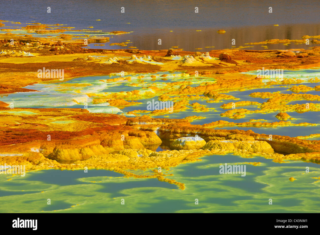 Dallol, Africa, Ethiopia, Afar region, Afgar, Danakil, desert, volcano ...