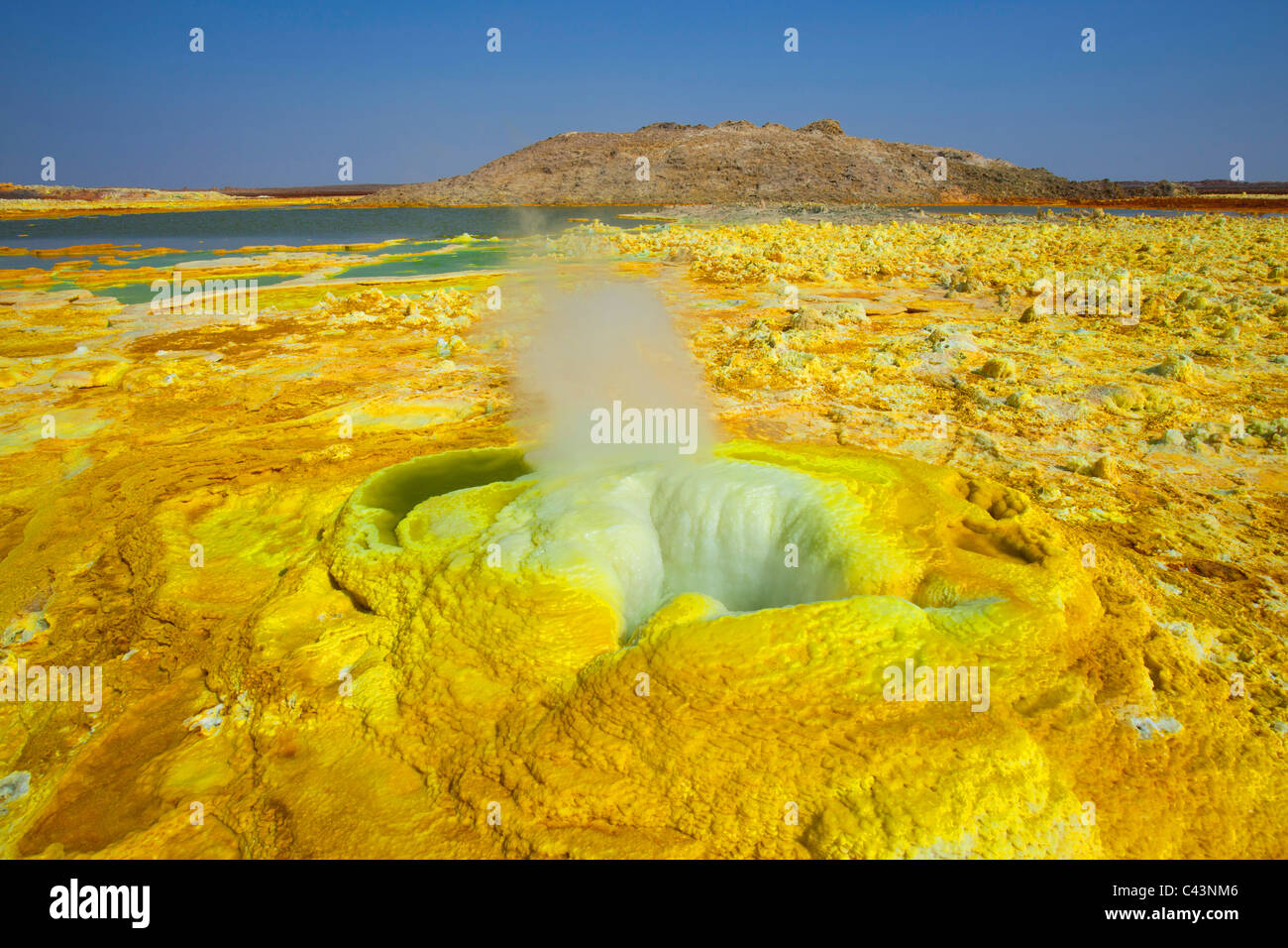 Dallol, Africa, Ethiopia, Afar region, Afgar, Danakil, desert, volcano ...