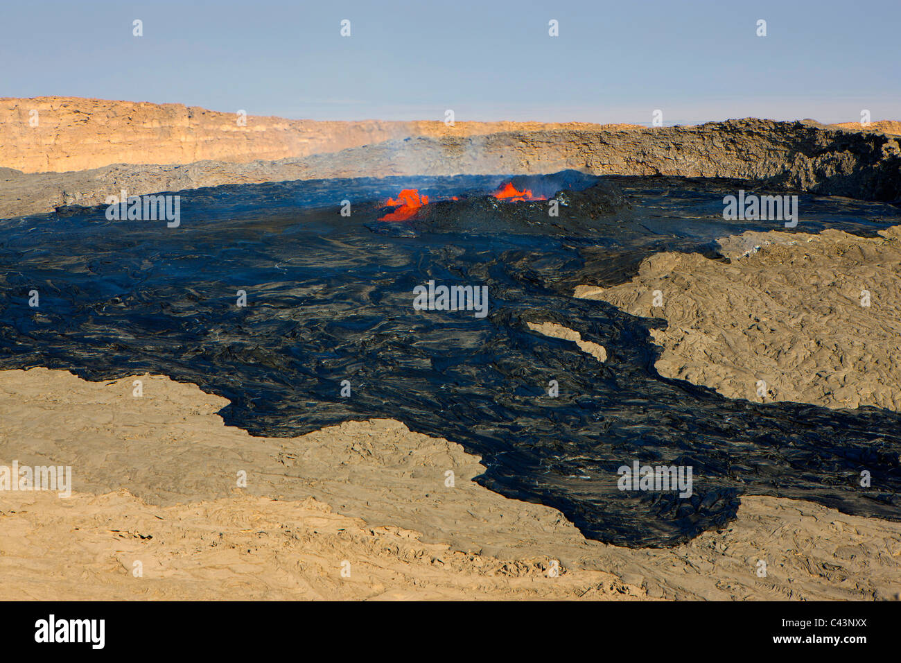 Erta ale, Africa, Ethiopia, Afar region, Afgar, Danakil, desert ...