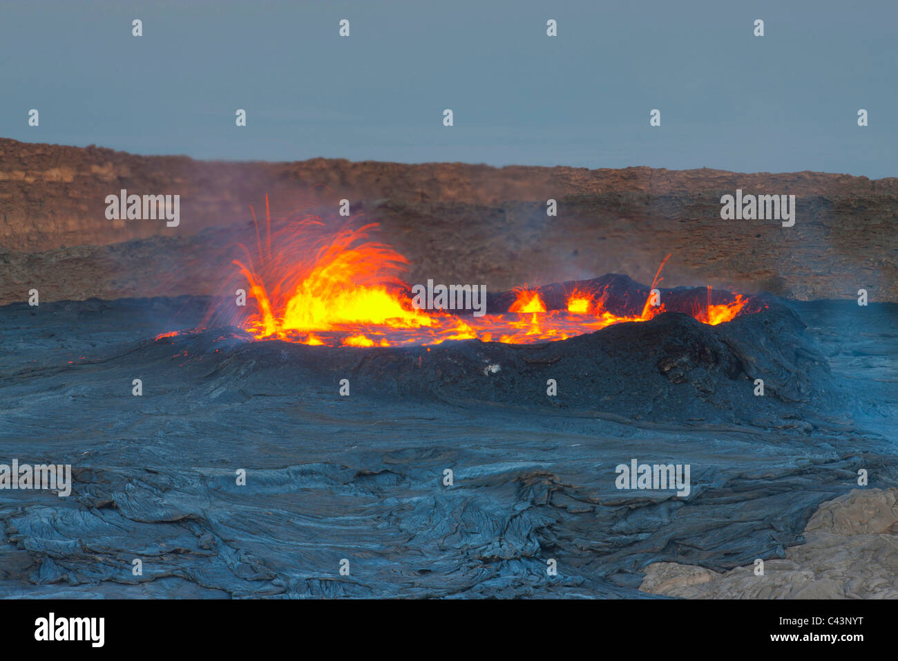 Erta ale, Africa, Ethiopia, Afar region, Afgar, Danakil, desert ...