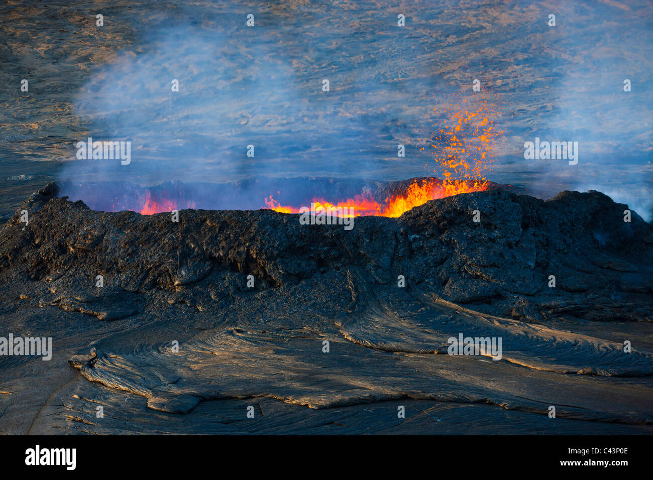 Erta ale, Africa, Ethiopia, Afar region, Afgar, Danakil, desert ...