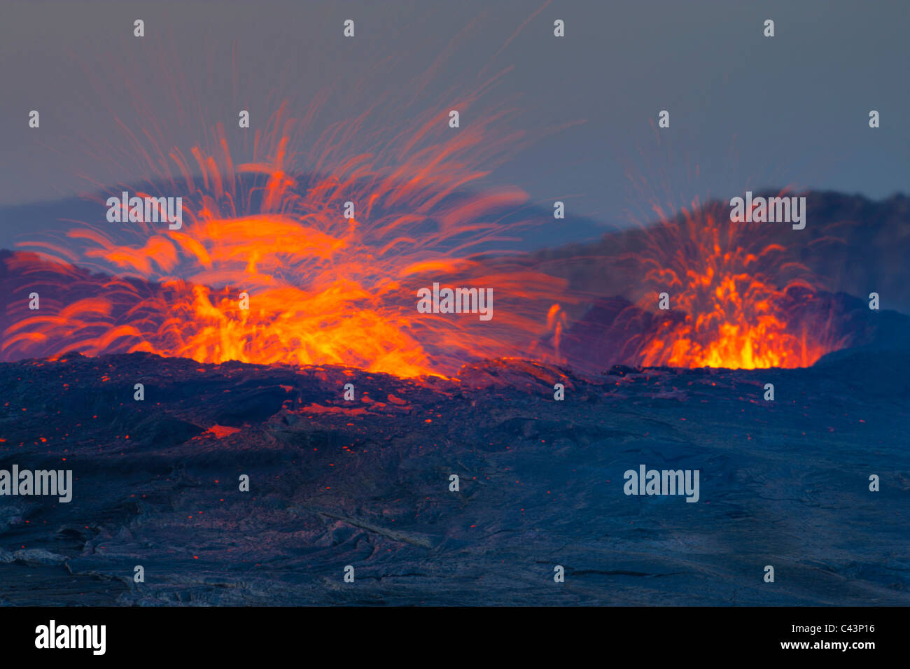 Erta ale, Africa, Ethiopia, Afar region, Afgar, Danakil, desert ...