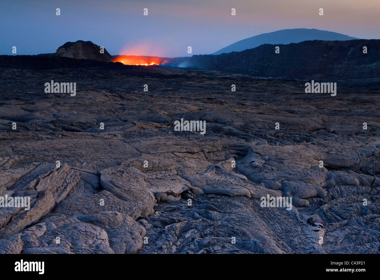 Erta ale, Africa, Ethiopia, Afar region, Afgar, Danakil, desert ...