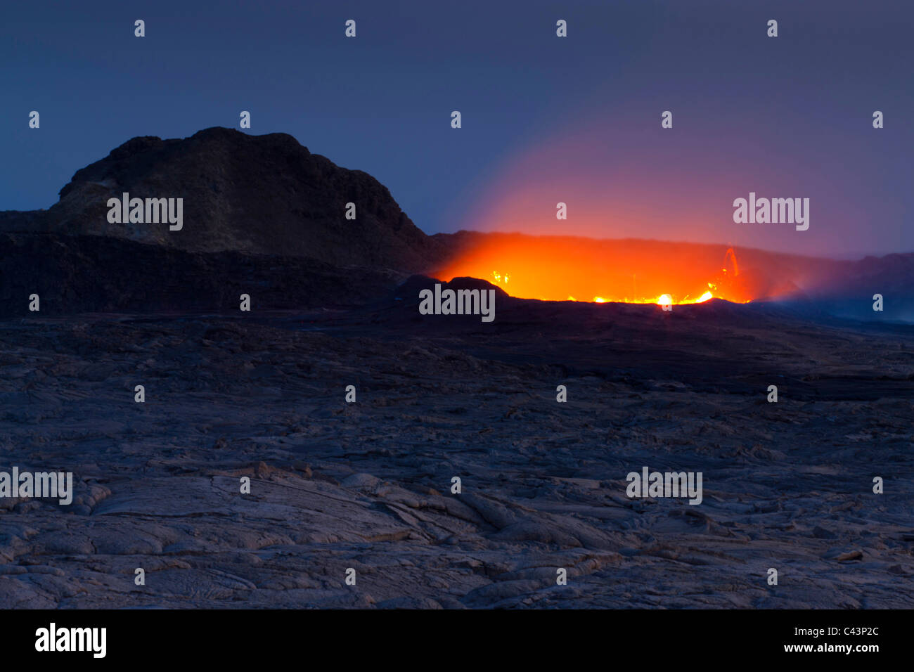 Erta ale, Africa, Ethiopia, Afar region, Afgar, Danakil, desert ...