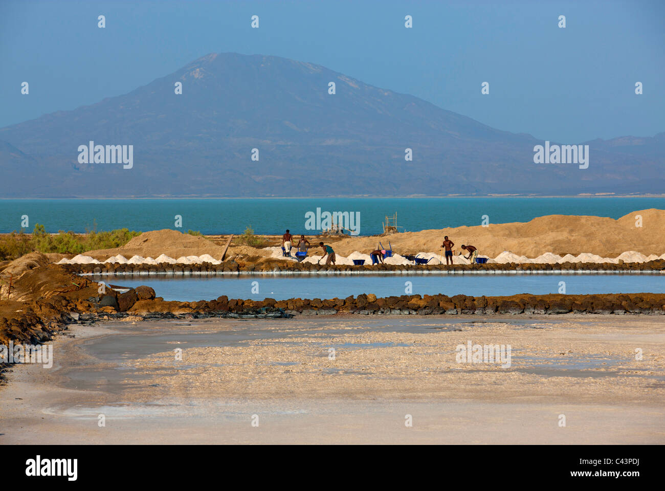 Salt lake, Afrera, Africa, Ethiopia, Afar region, Afgar, lake, salt ...