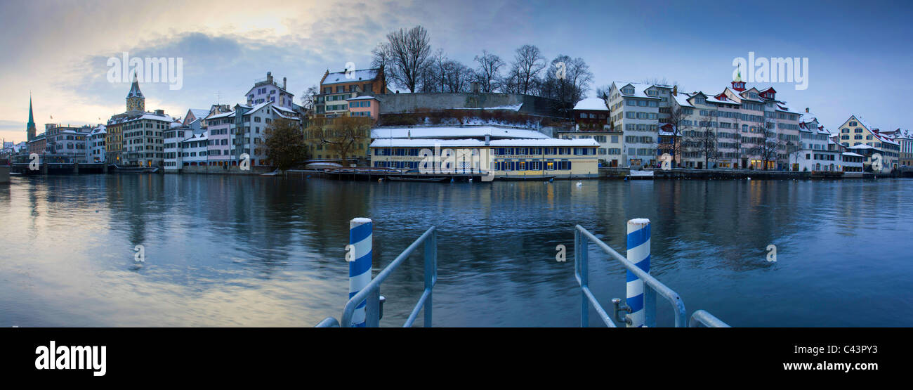 Zurich, Switzerland, canton Zurich, town, city, Old Town, river, flow ...