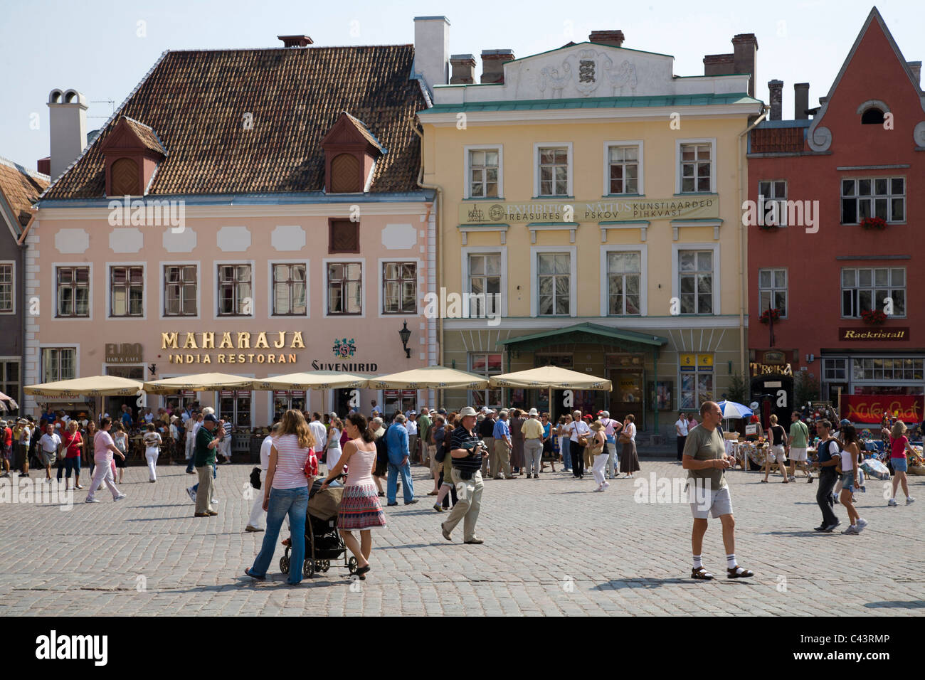 Old Town, Baltic States, Estonia, Europe, city hall, city hall square ...