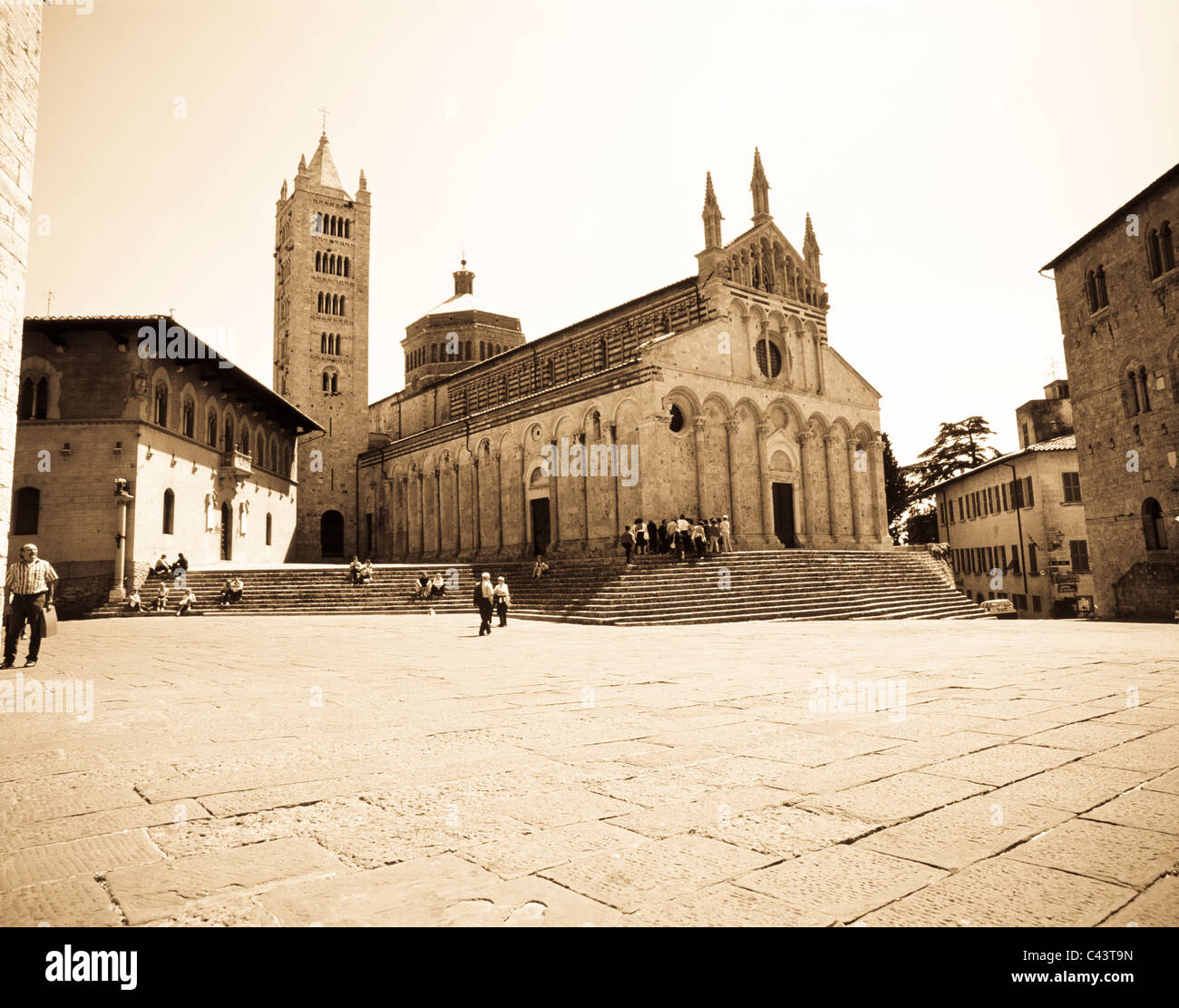 Massa Marittima Cathedral with square, Tuscany, Italy Stock Photo - Alamy