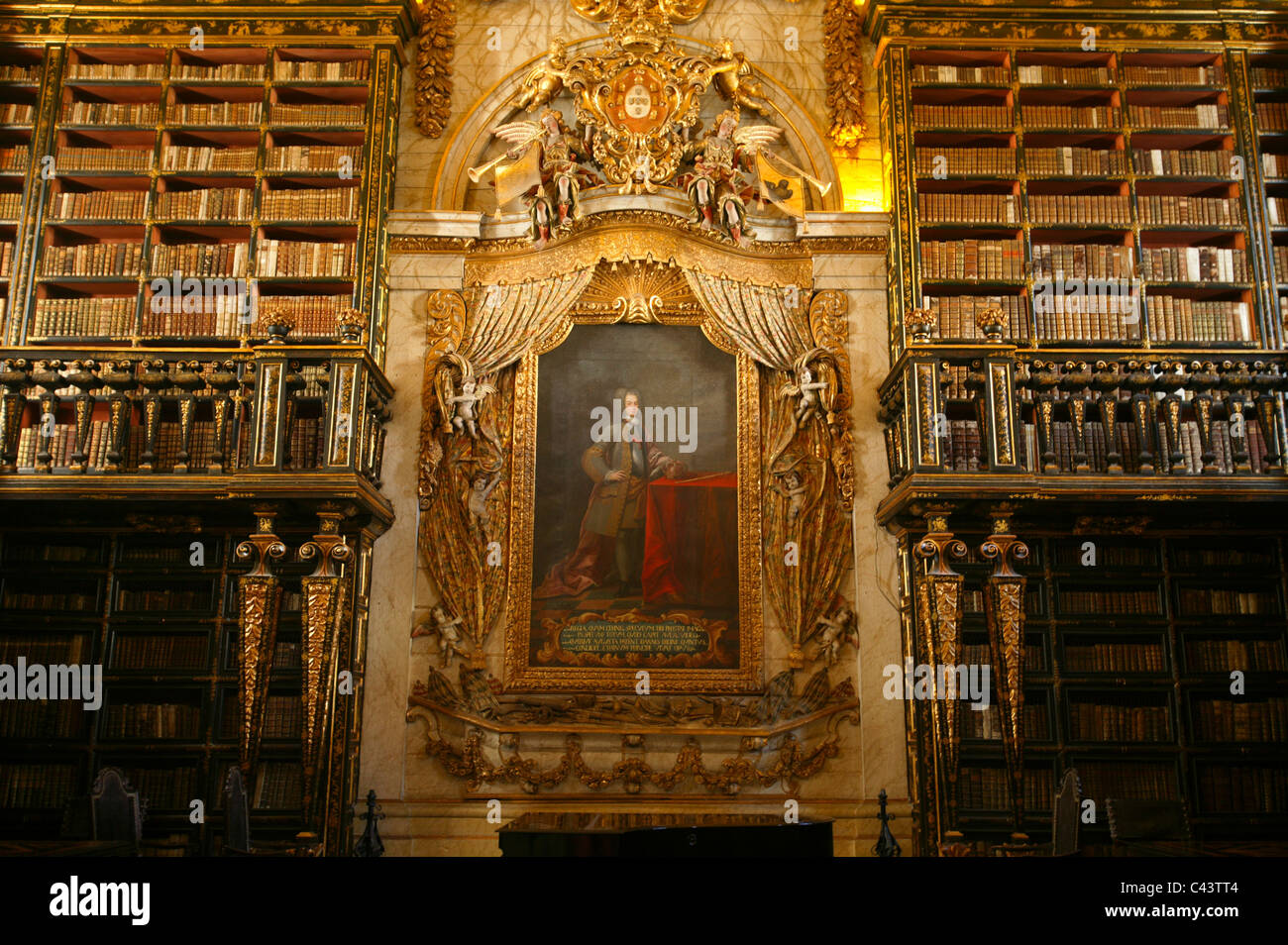 King D. João V portrait in Coimbra University's 18th century baroque ...