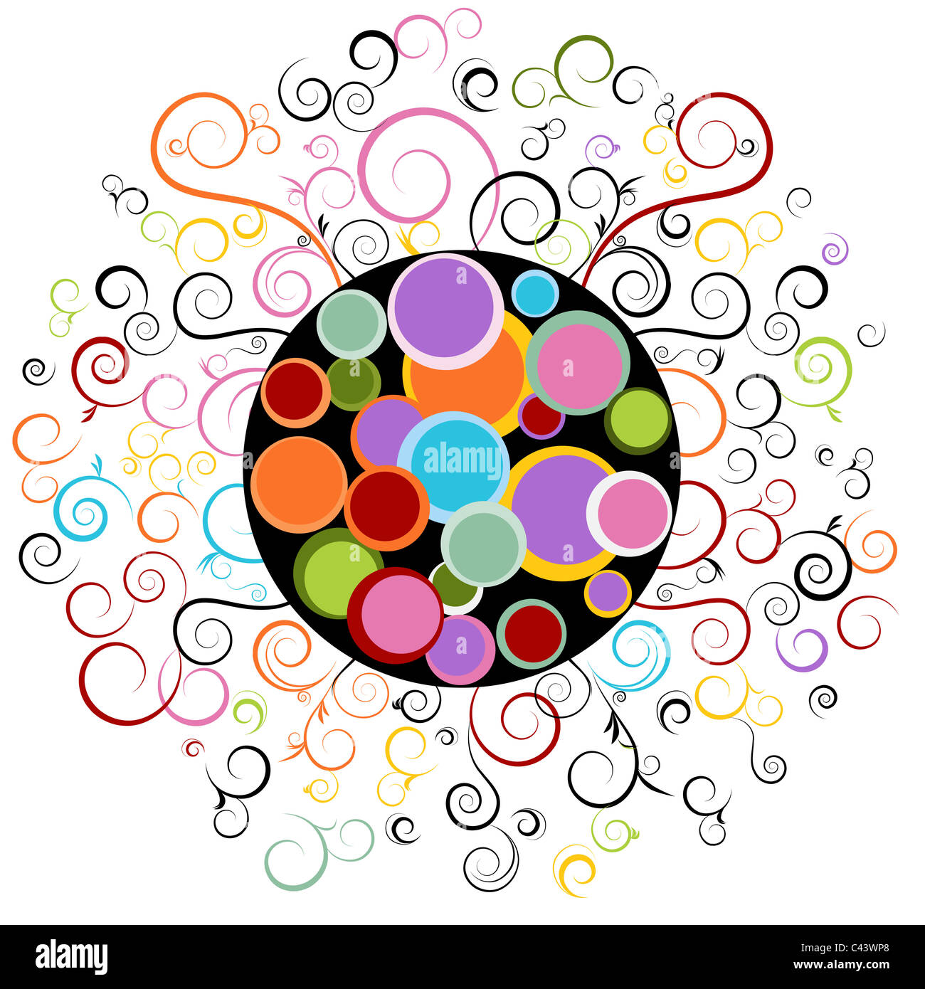 An image of an abstract swirl design element Stock Photo - Alamy