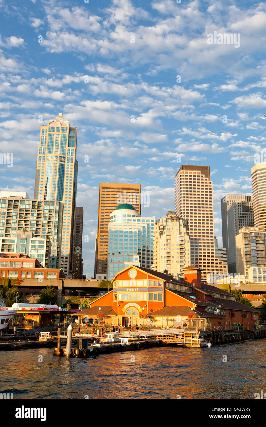Seattle skyline from water taxi hi-res stock photography and images - Alamy