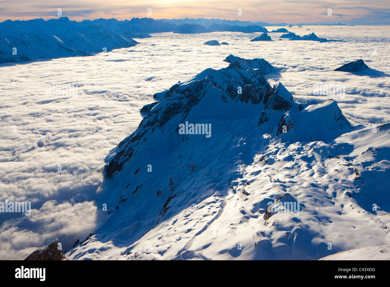 Switzerland europe appenzell santis alpstein hi-res stock photography ...