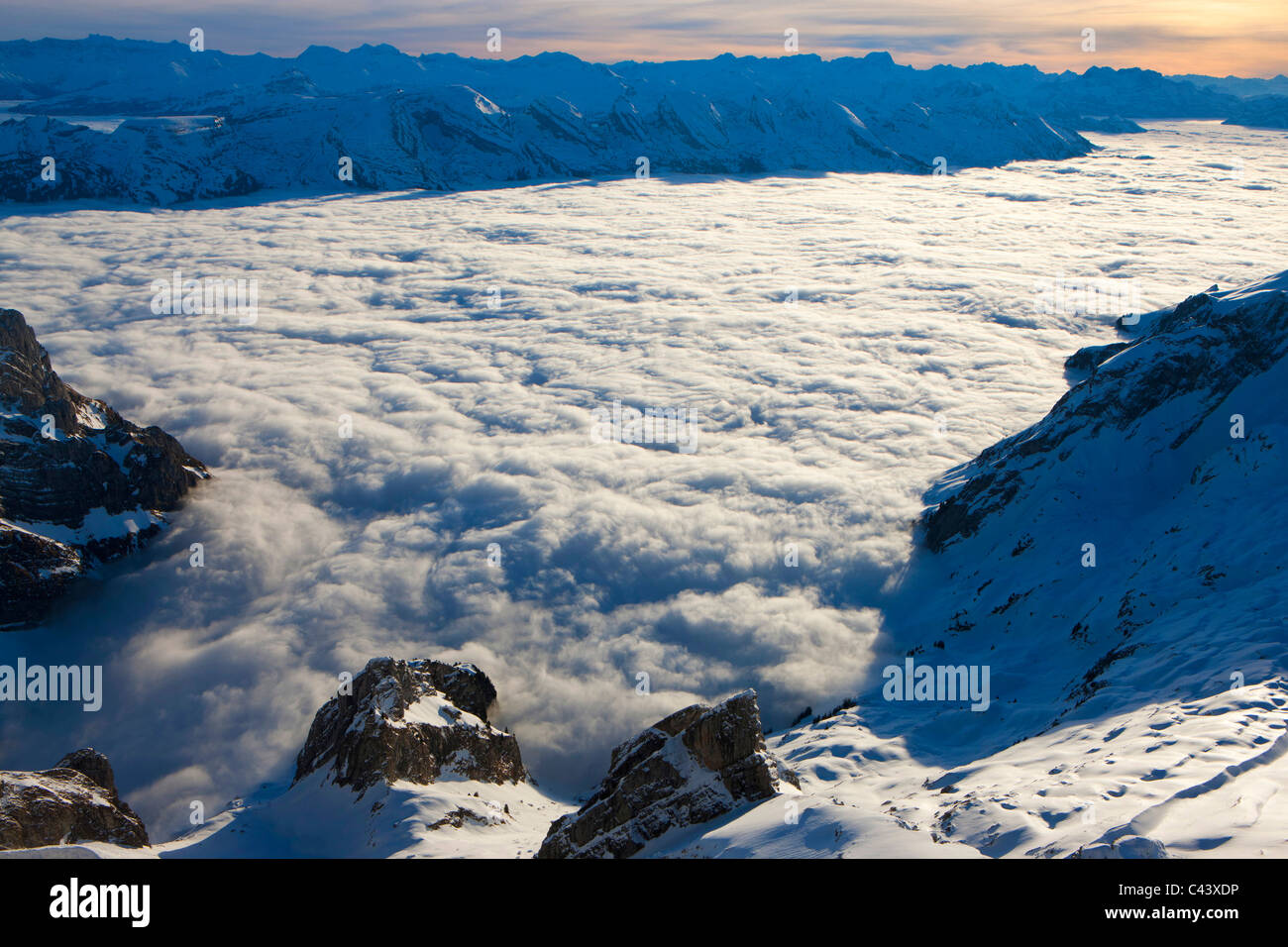 Switzerland europe appenzell santis alpstein hi-res stock photography ...