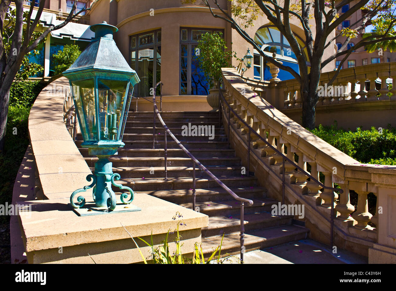 An image of an elegant outdoor stone staircase Stock Photo - Alamy