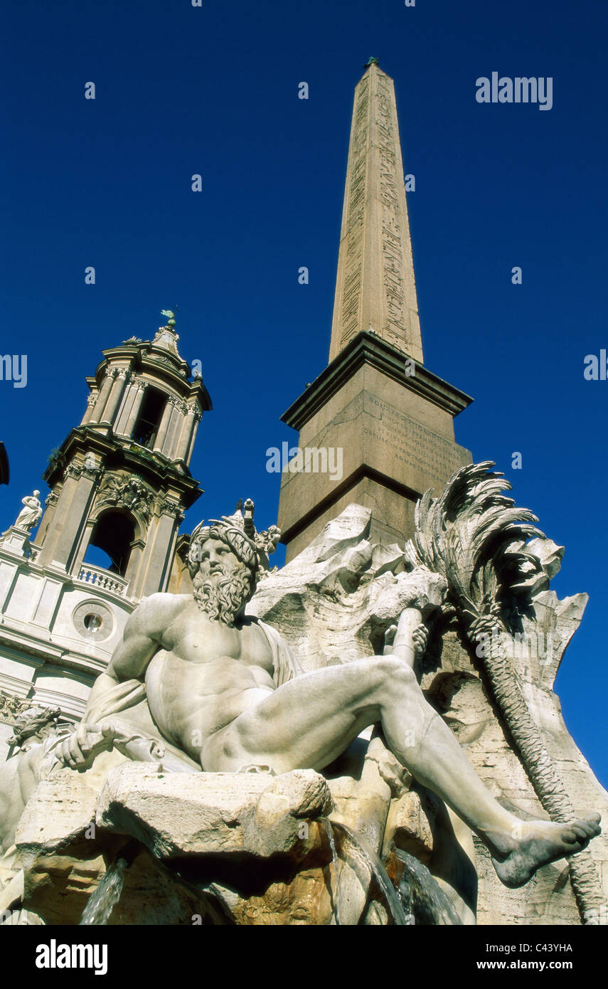 Bernini, Fontana dei quattro fiumi, Fountain of the four rivers ...