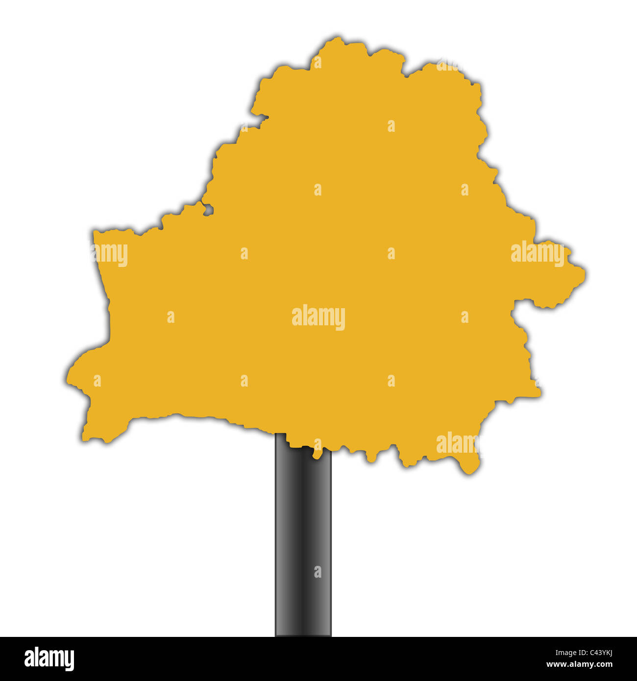 Belarus road sign isolated on a white background Stock Photo - Alamy