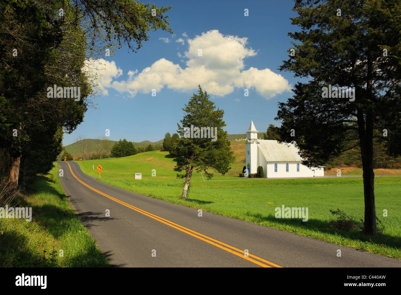 Church in Fort Valley, Seven Fountains, Shenandoah Valley, Virginia ...
