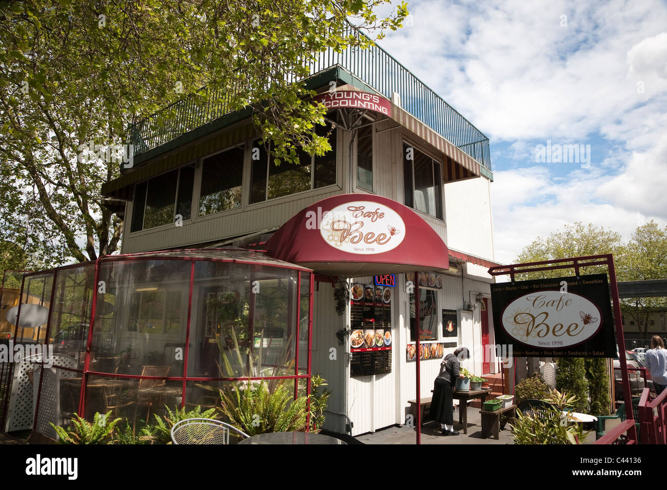 Cafe Bee - Seattle Center Stock Photo - Alamy