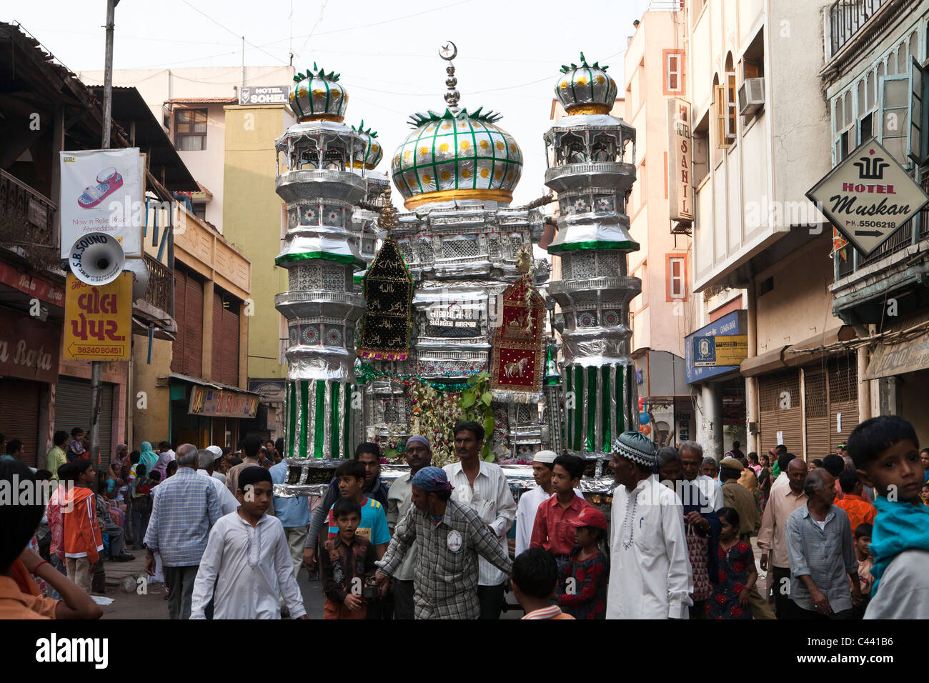 The tallest Tazia procession seen during the mourning procession of ...