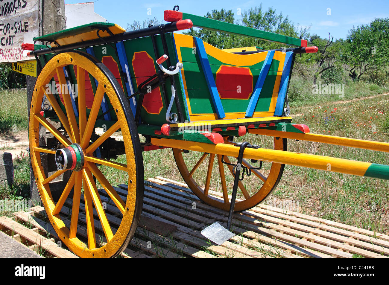 Traditional horse cart, Portimão, Algarve Region, Portugal Stock Photo ...