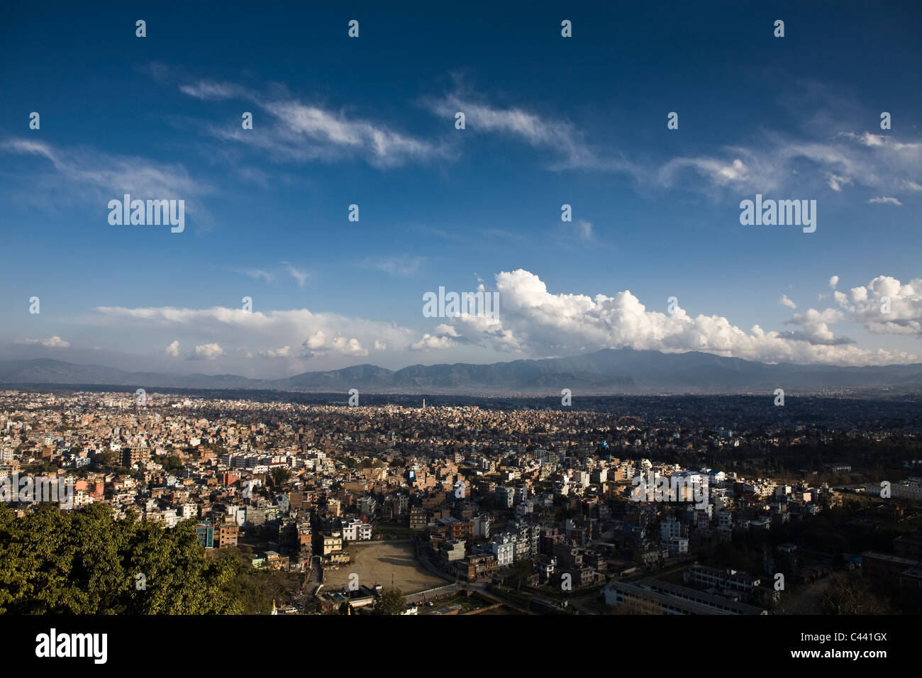 Kathmandu city view from Swayambhunath temple Stock Photo - Alamy