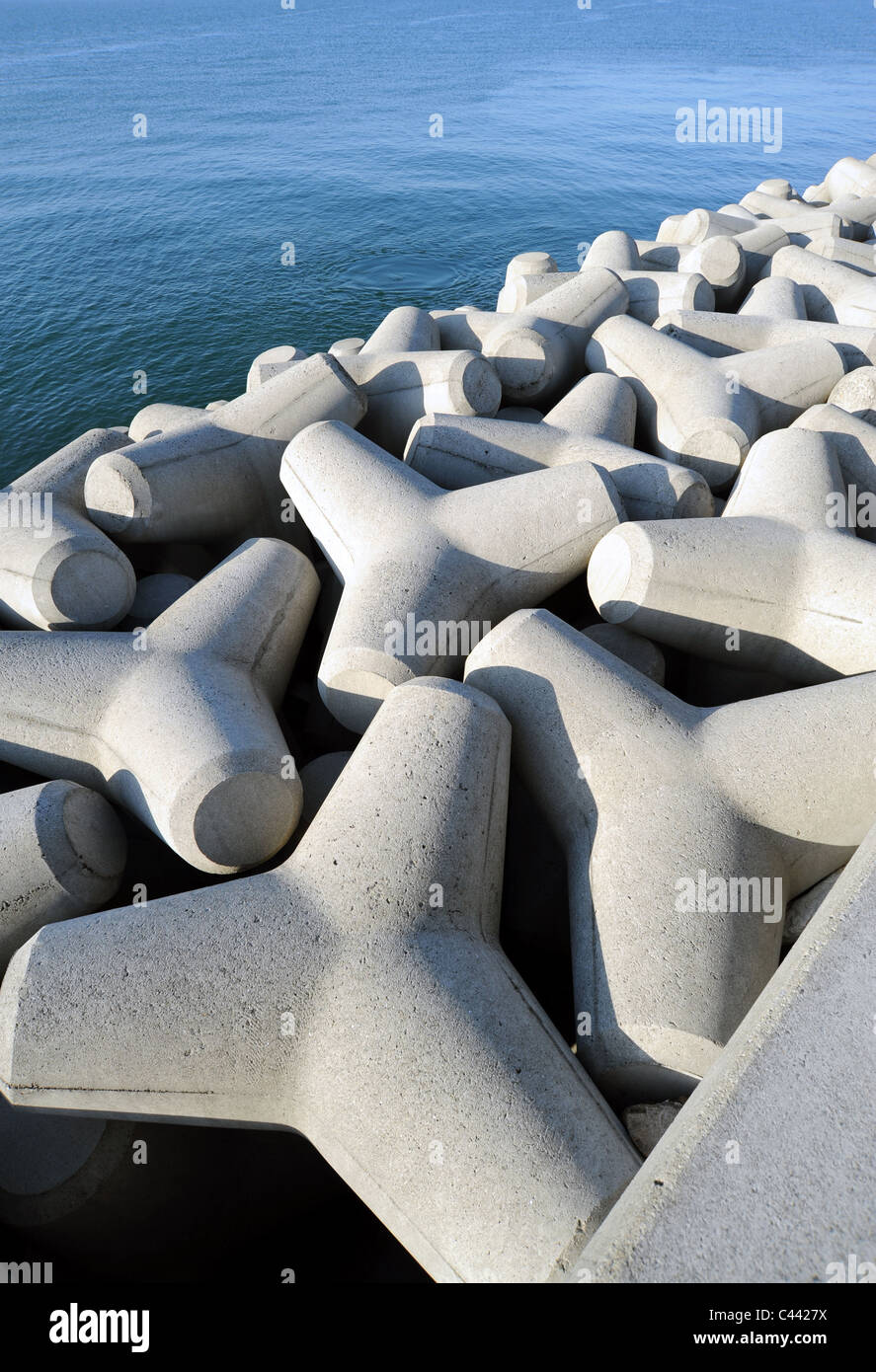 Sea breakwater rock embankment hi-res stock photography and images - Alamy