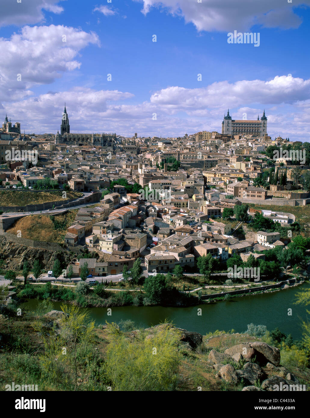 Castilla, City, Holiday, Landmark, Mancha, River, Skyline, Spain ...