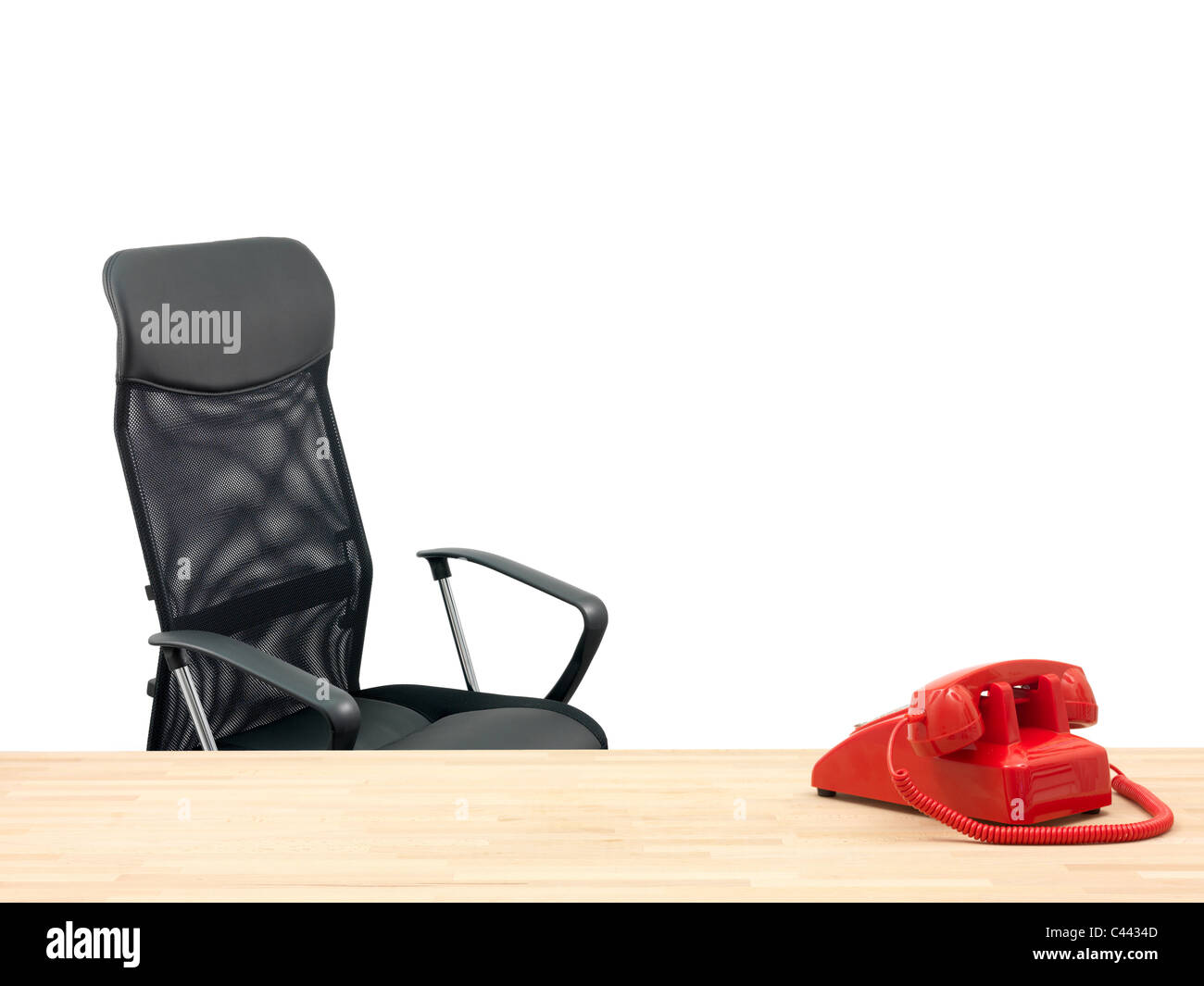 A workplace scene isolated against a white background Stock Photo - Alamy