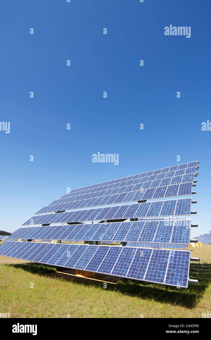 photovoltaic panel for renewable electric energy production Stock Photo ...