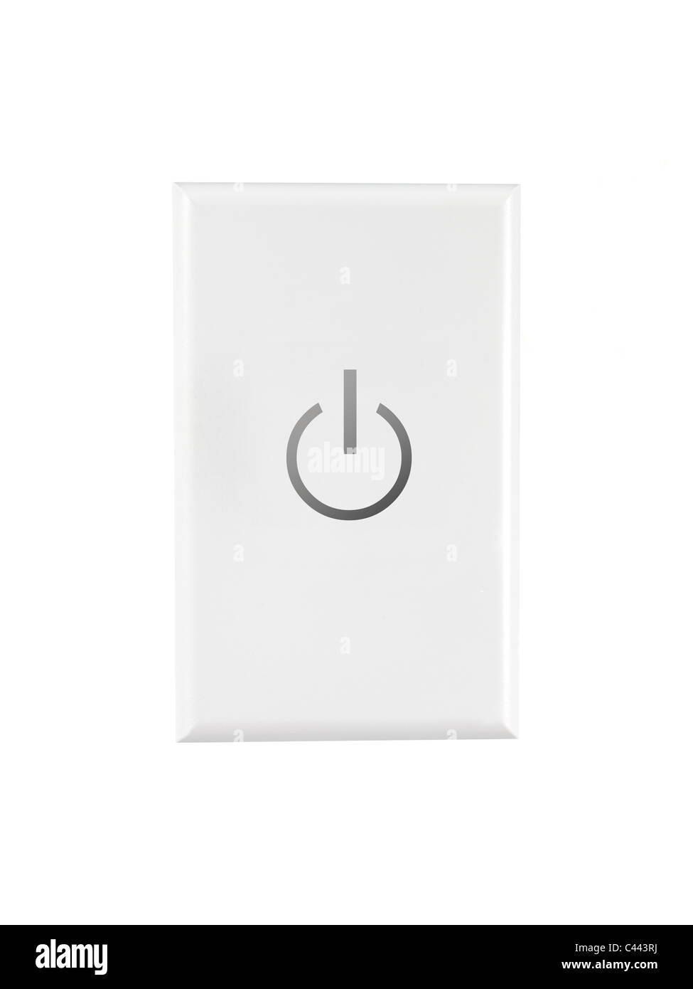 A power switch isolated against a white background Stock Photo - Alamy