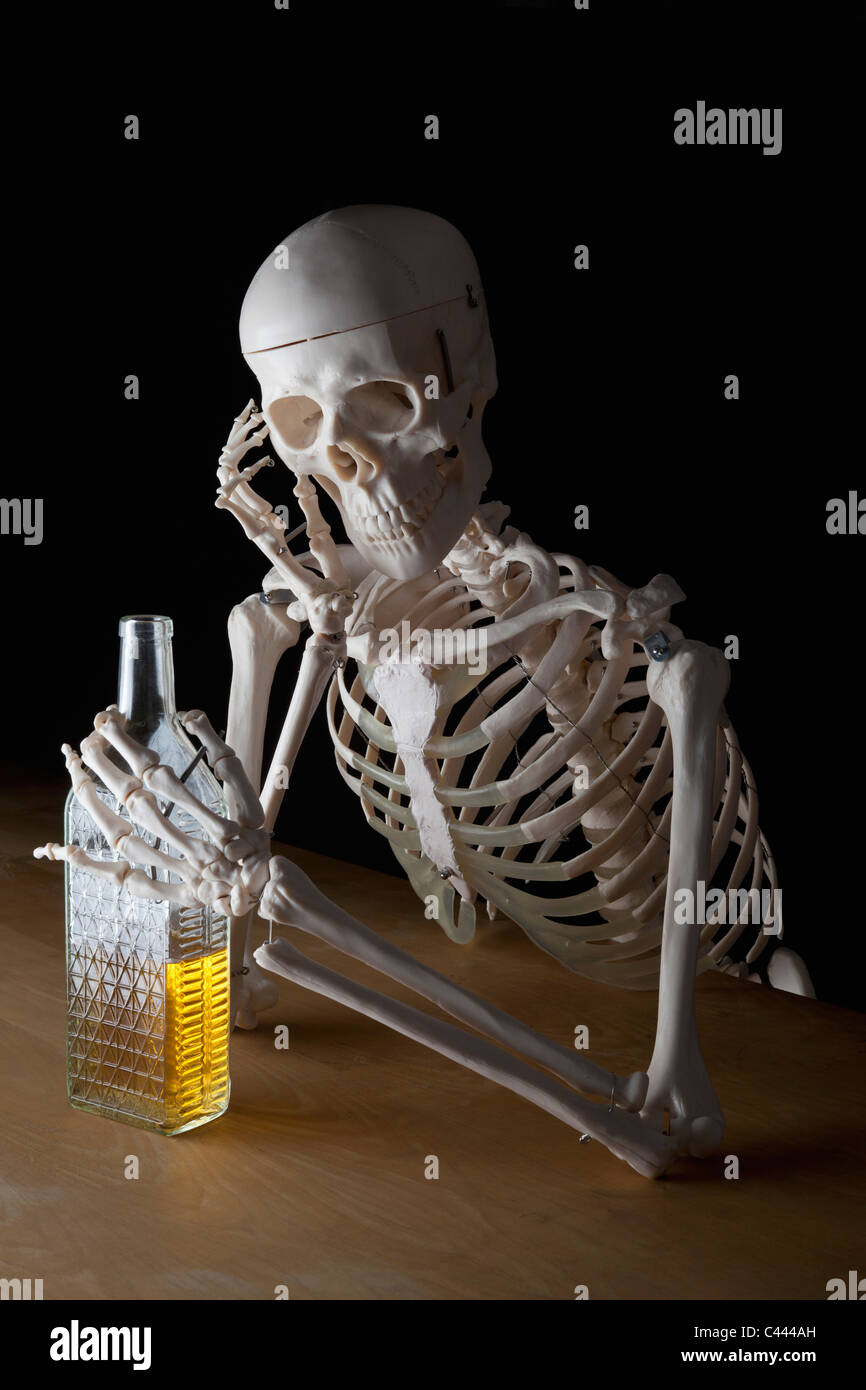 Alcoholic skeleton hi-res stock photography and images - Alamy