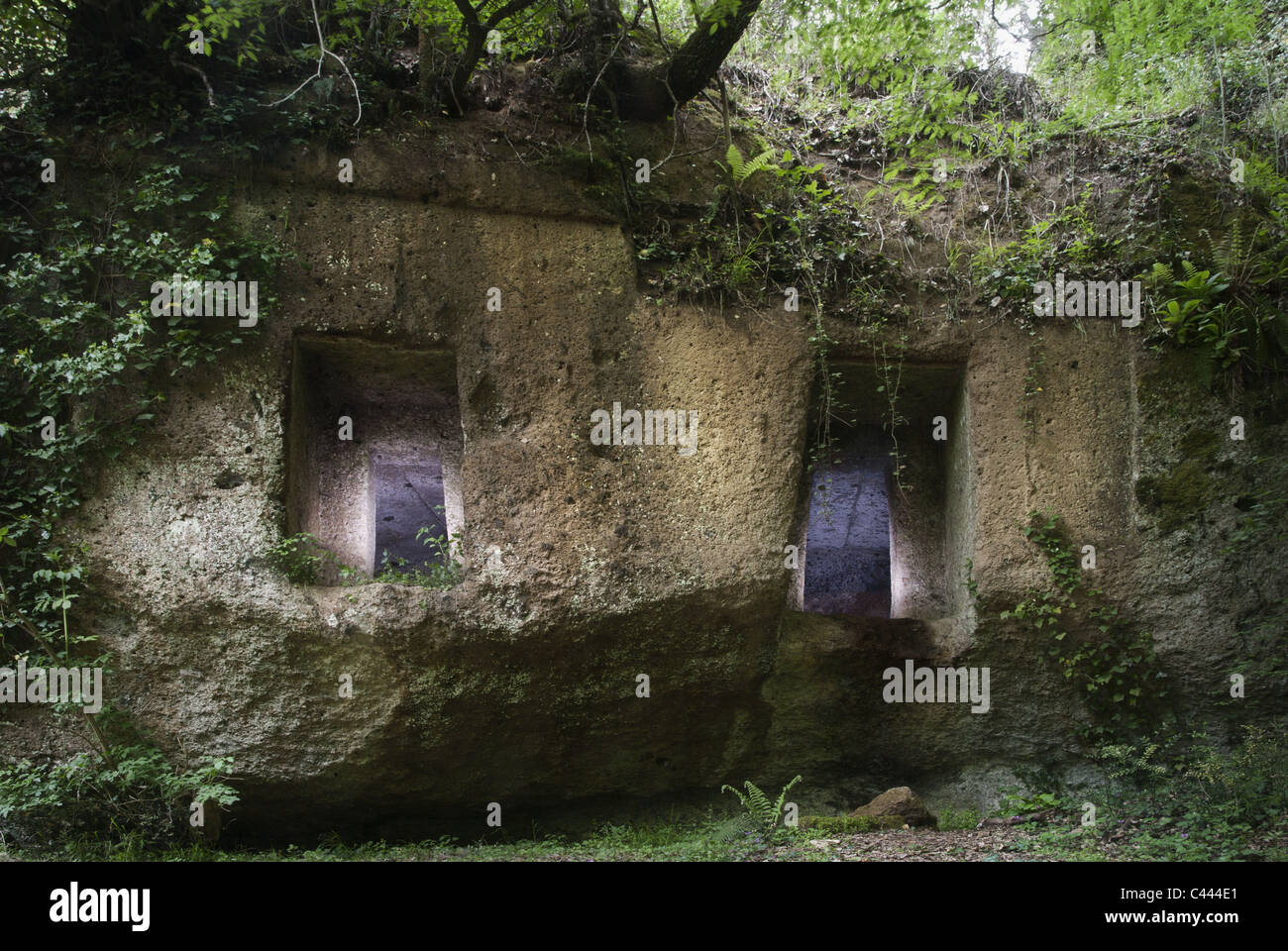 etruscan necropolis of san giuliano in italy Stock Photo - Alamy
