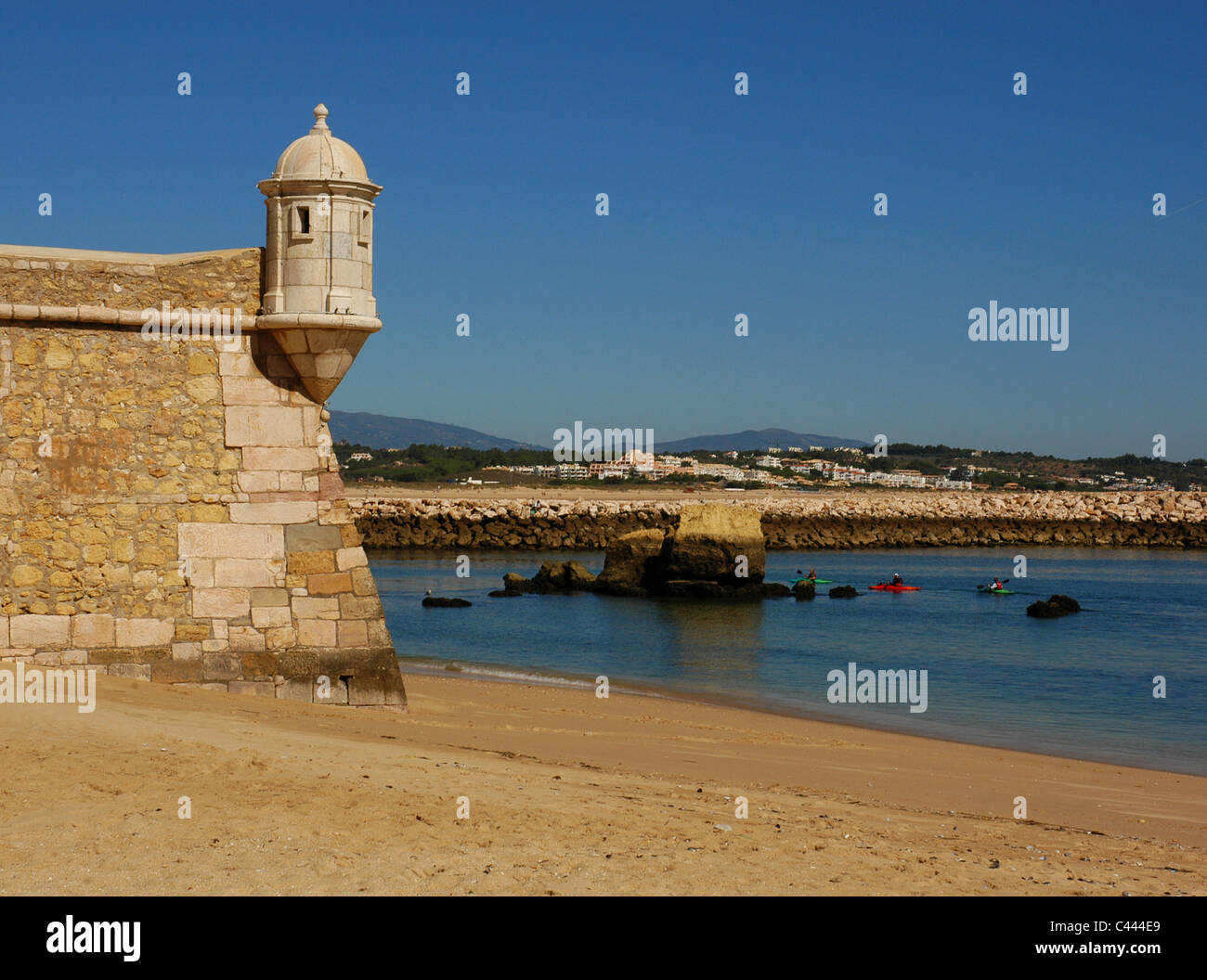 Portugal. Lagos. Ponta da Bandeira Fort (17th century). Algarve Stock ...