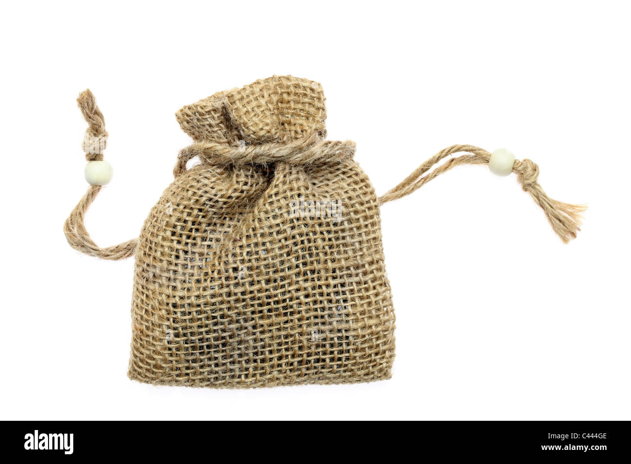 Textile sack isolated on white background Stock Photo - Alamy