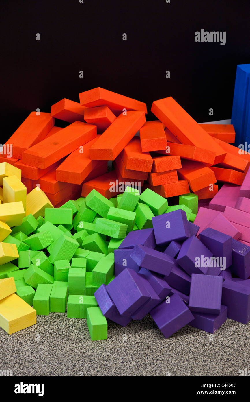 Color wooden blocks hi-res stock photography and images - Alamy