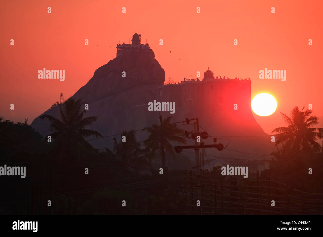 Rock Fort Temple, Tiruchirappalli (Trichy), Tamil Nadu, India Stock ...