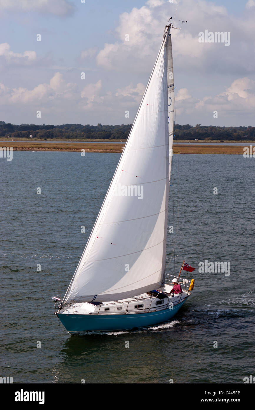 Yacht, The Solent, England, UK Stock Photo - Alamy
