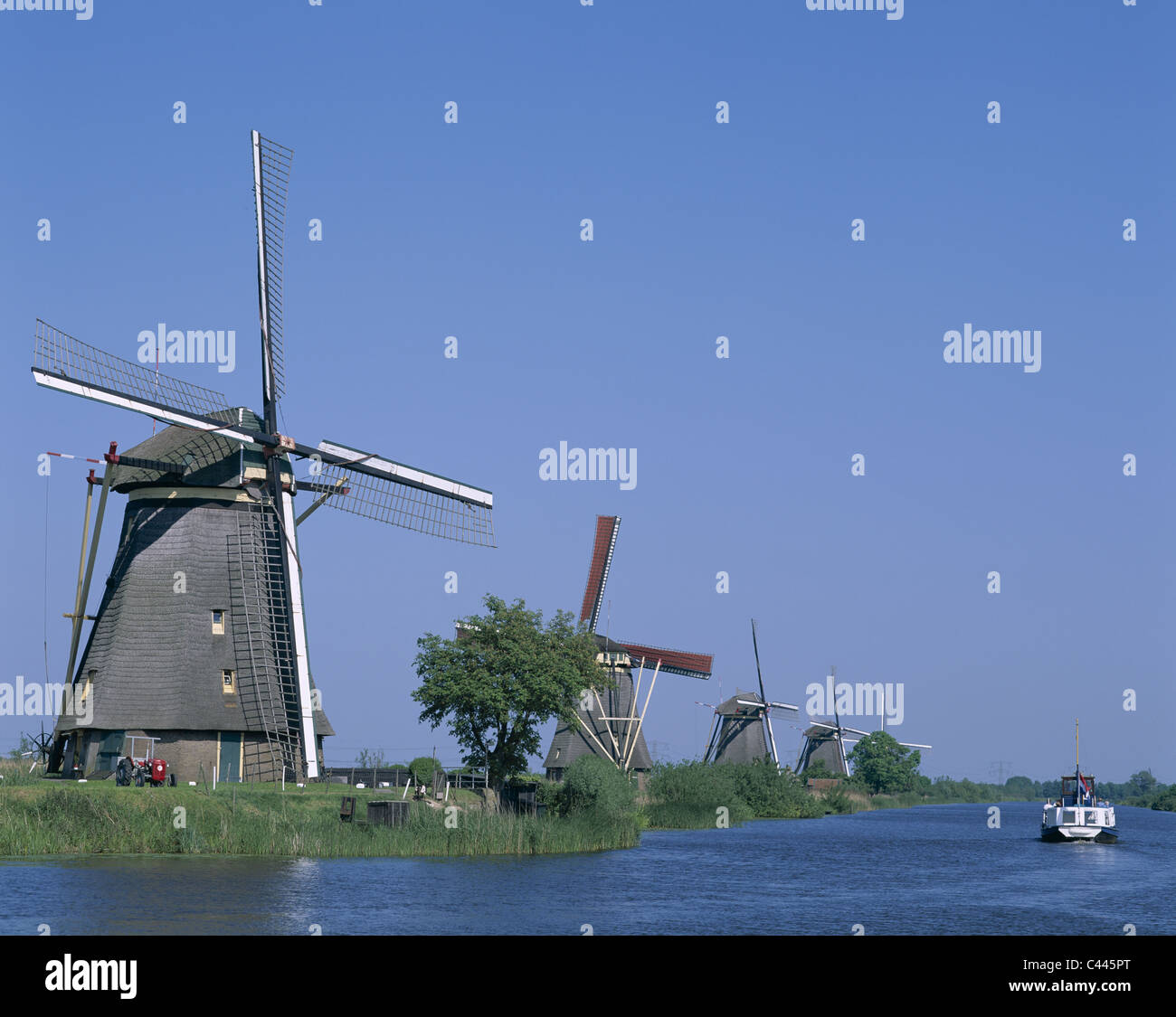 Boat, Canal, Holiday, Holland, Europe, Kinderdijk, Landmark ...