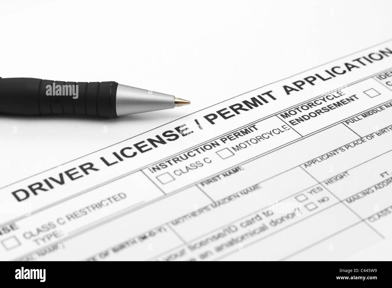 Driver license permit Stock Photo - Alamy