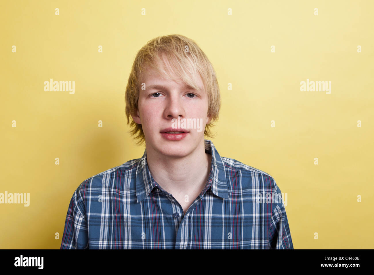 A teenage boy, portrait, studio shot Stock Photo - Alamy