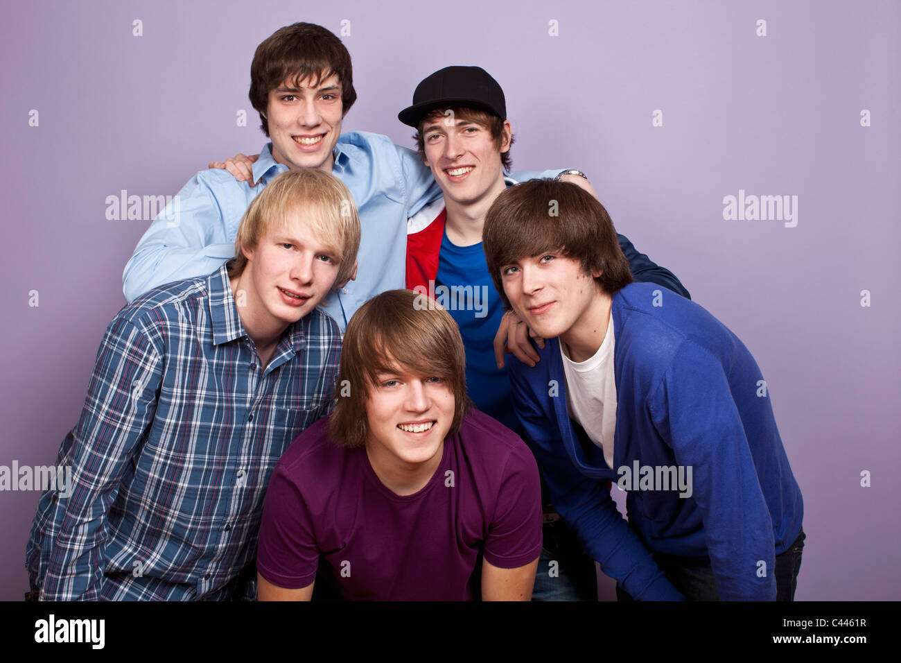 Five people front studio hi-res stock photography and images - Alamy