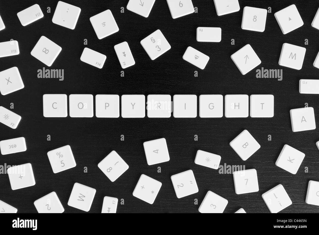 Computer keys spelling the word COPYRIGHT Stock Photo - Alamy