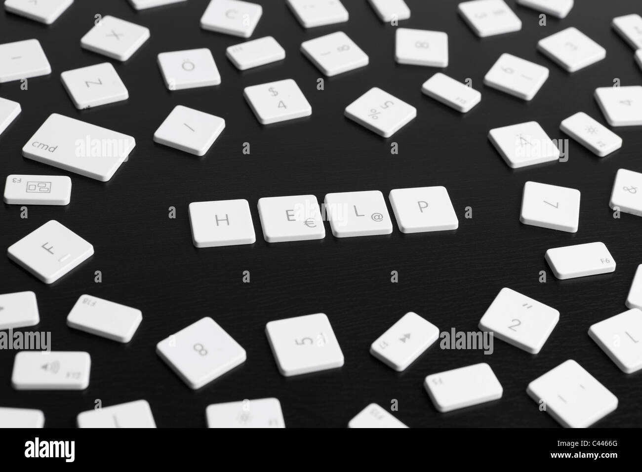 Computer keys spelling the word HELP Stock Photo - Alamy