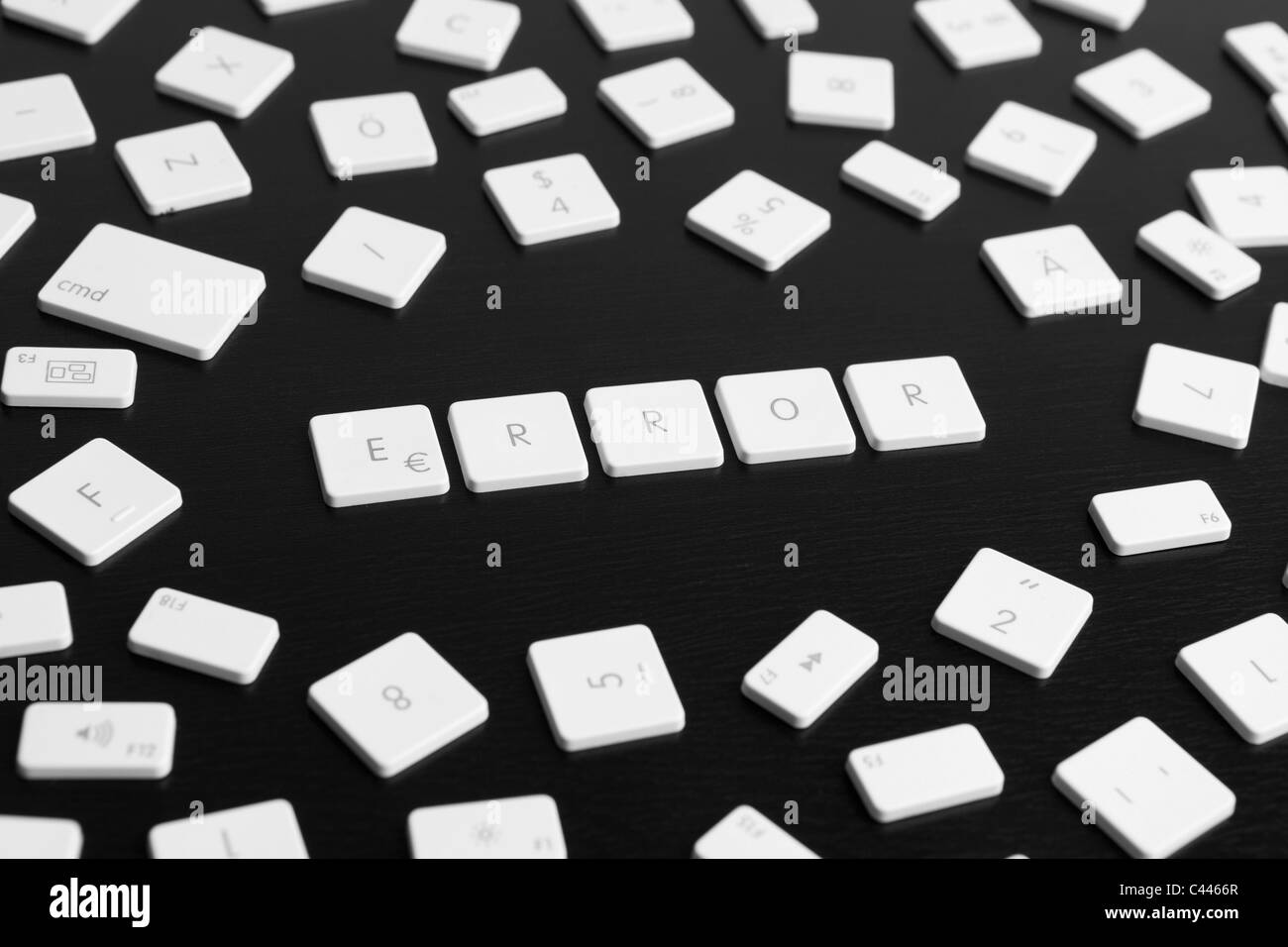 Computer keys spelling the word ERROR Stock Photo - Alamy