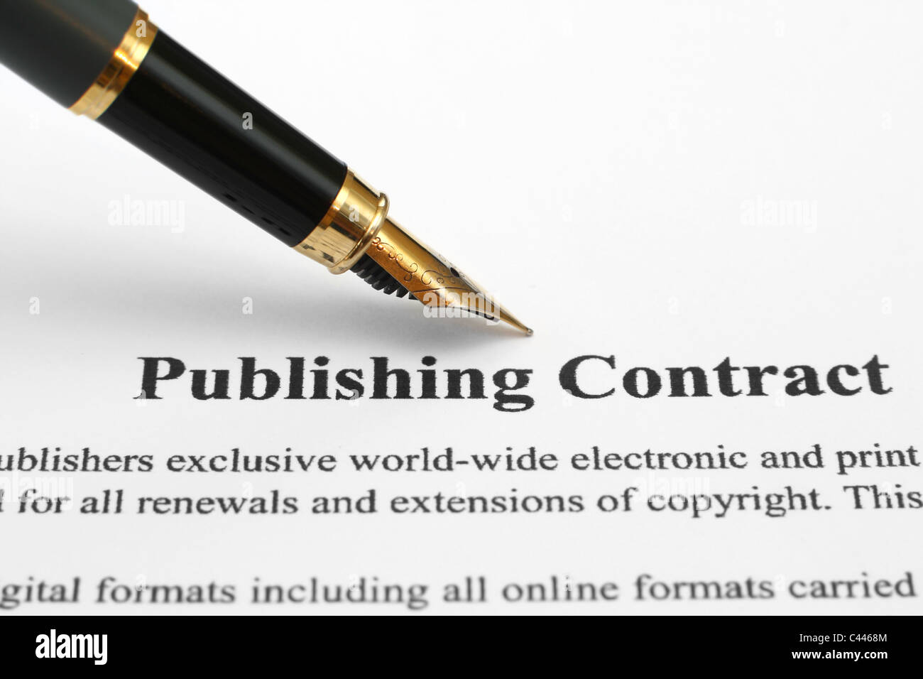 Publishing contract hi-res stock photography and images - Alamy