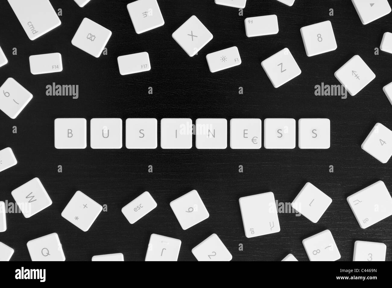 Computer keys spelling the word BUSINESS Stock Photo - Alamy
