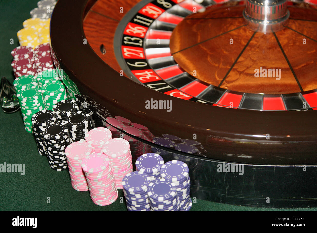 Details on a Roulette table Stock Photo - Alamy