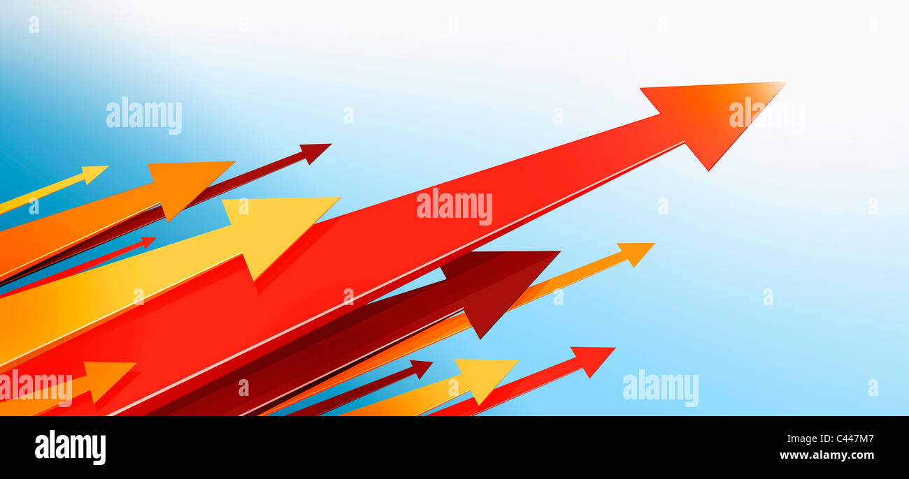 A large group of arrows pointing upwards Stock Photo - Alamy